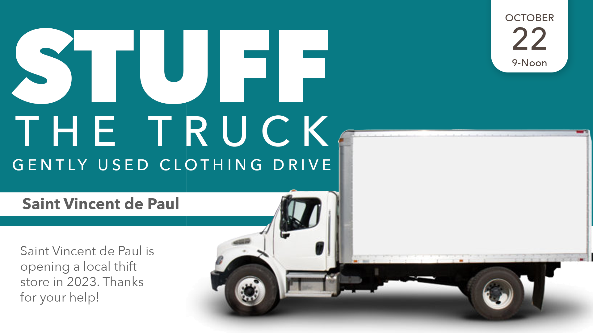Stuff the Truck! SVdP Clothing Drive at Saint Bridget > St. Bridget Catholic Church